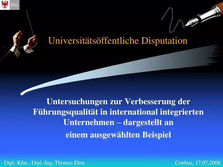 PPT - Universitätsöffentliche Disputation PowerPoint Presentation, free ...