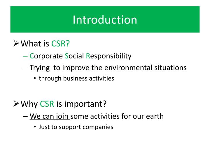 PPT - What is important in CSR PowerPoint Presentation - ID:6992694