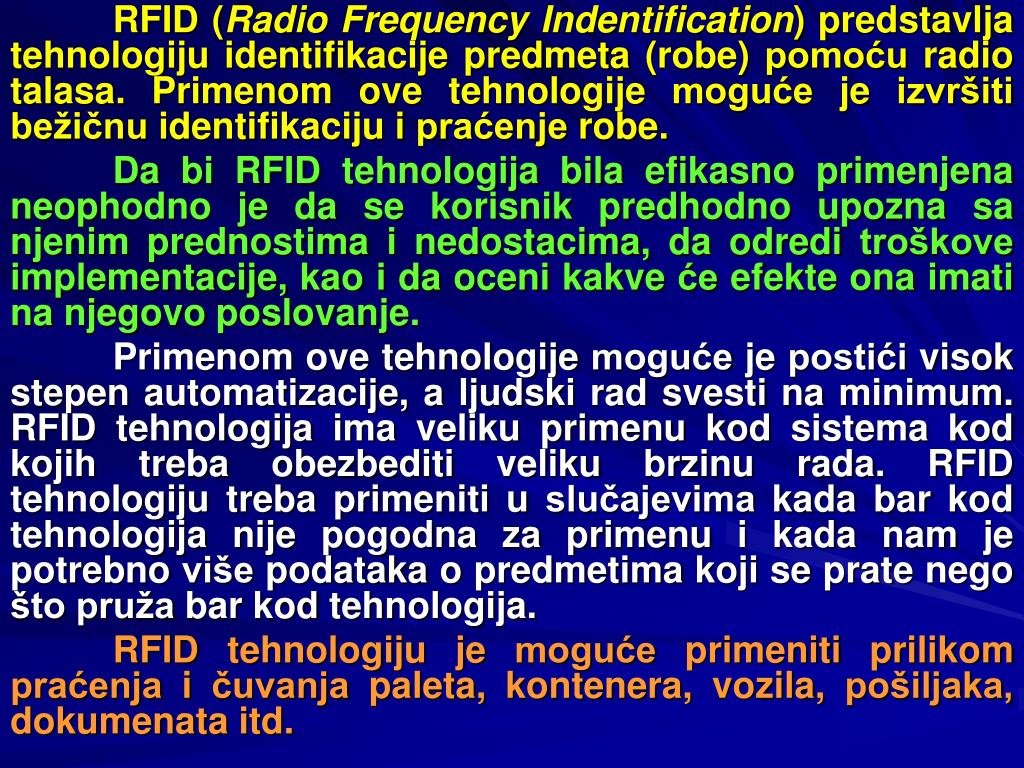 PPT - RFID (Radio Frequency IDentification) – tehnologija PowerPoint ...
