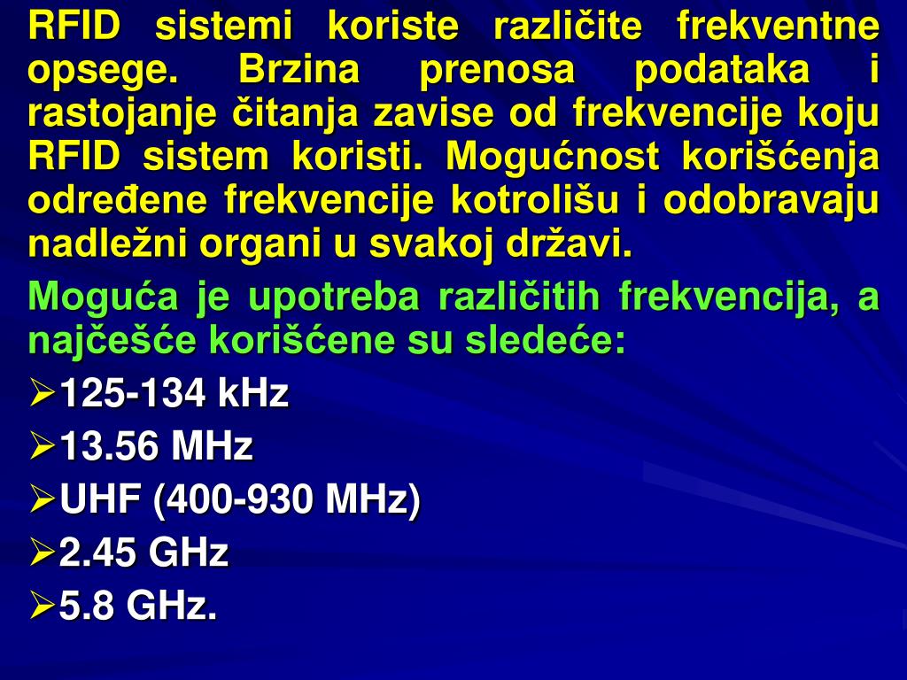 PPT - RFID (Radio Frequency IDentification) – tehnologija PowerPoint ...