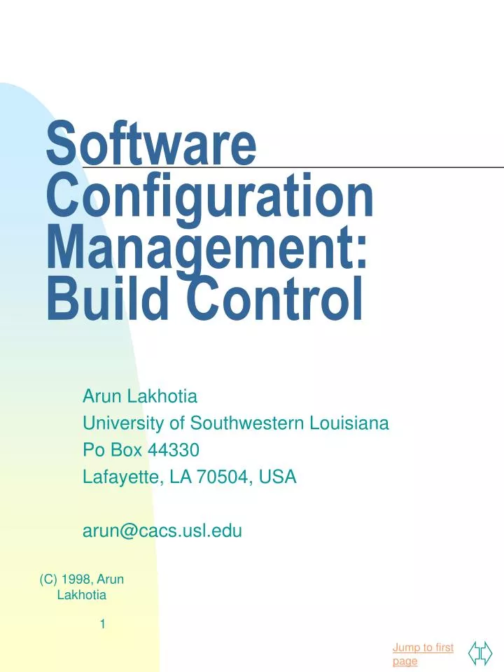 PPT - Software Configuration Management: Build Control PowerPoint ...