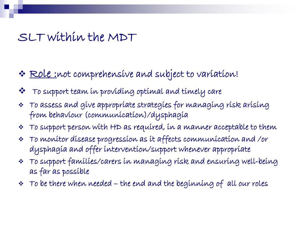 PPT - Speech and Language Therapy in Huntington’s Disease PowerPoint ...