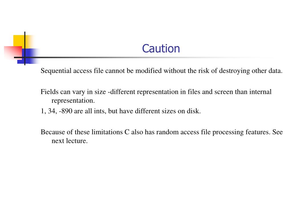 Ppt Cs1061 C Programming Lecture 18 Sequential File Processing Powerpoint Presentation Id