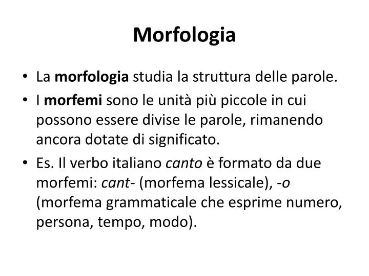PPT - Morfologia PowerPoint Presentation, free download - ID:6995239