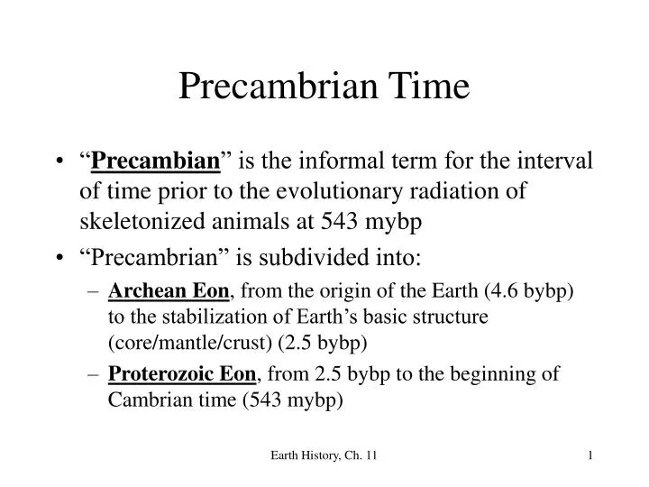 PPT - Precambrian Time PowerPoint Presentation, free download - ID:6996647