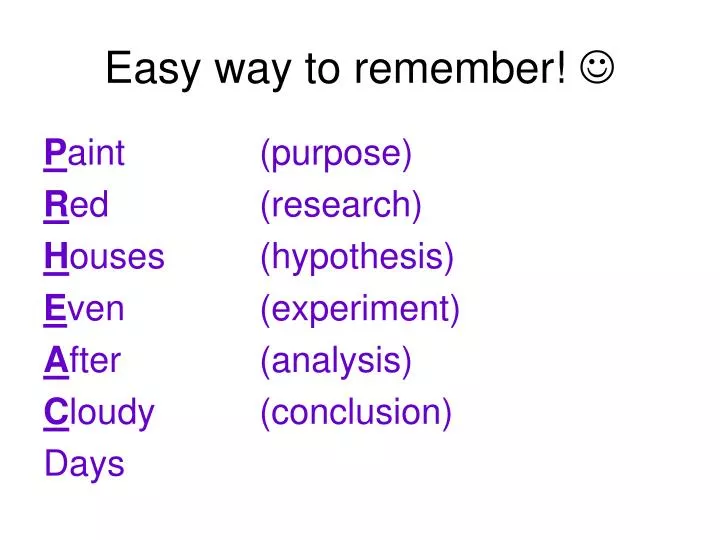 PPT - Easy way to remember! PowerPoint Presentation, free download - ID ...