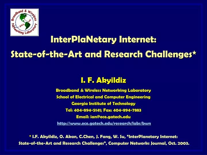 PPT - InterPlanetary Internet Deep Space Network PowerPoint ...
