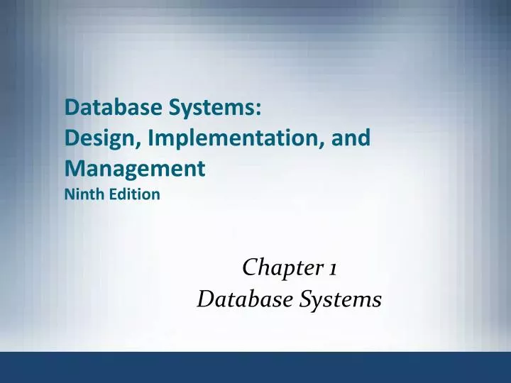 PPT - Database Systems: Design, Implementation, and Management Ninth ...