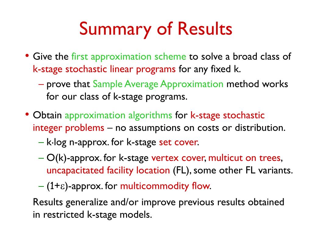 PPT - Sampling-based Approximation Algorithms for Multi-stage ... PPT - Sampling-based Approximation Algorithms for Multi-stage ...