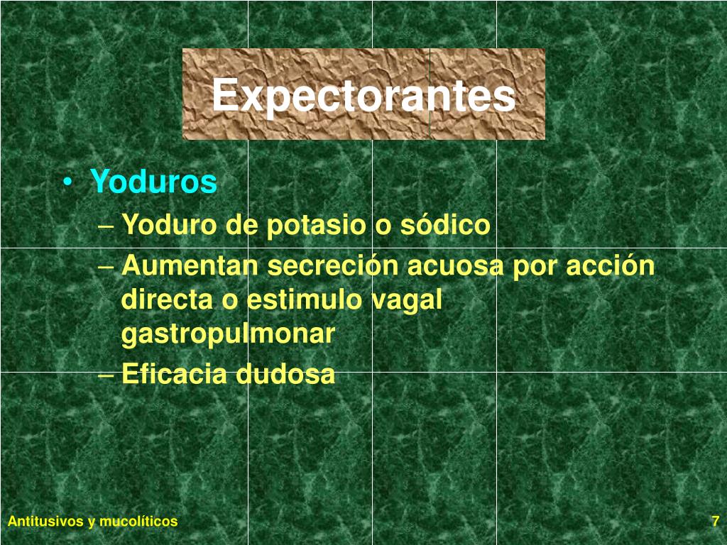 PPT - Antitusigénos, mucolíticos y expectorantes PowerPoint ...