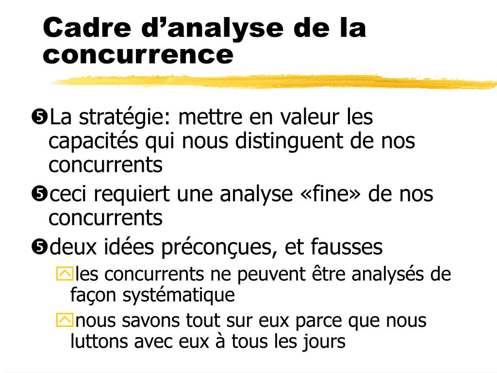 PPT - Le cadre d’analyse de la concurrence PowerPoint Presentation ...