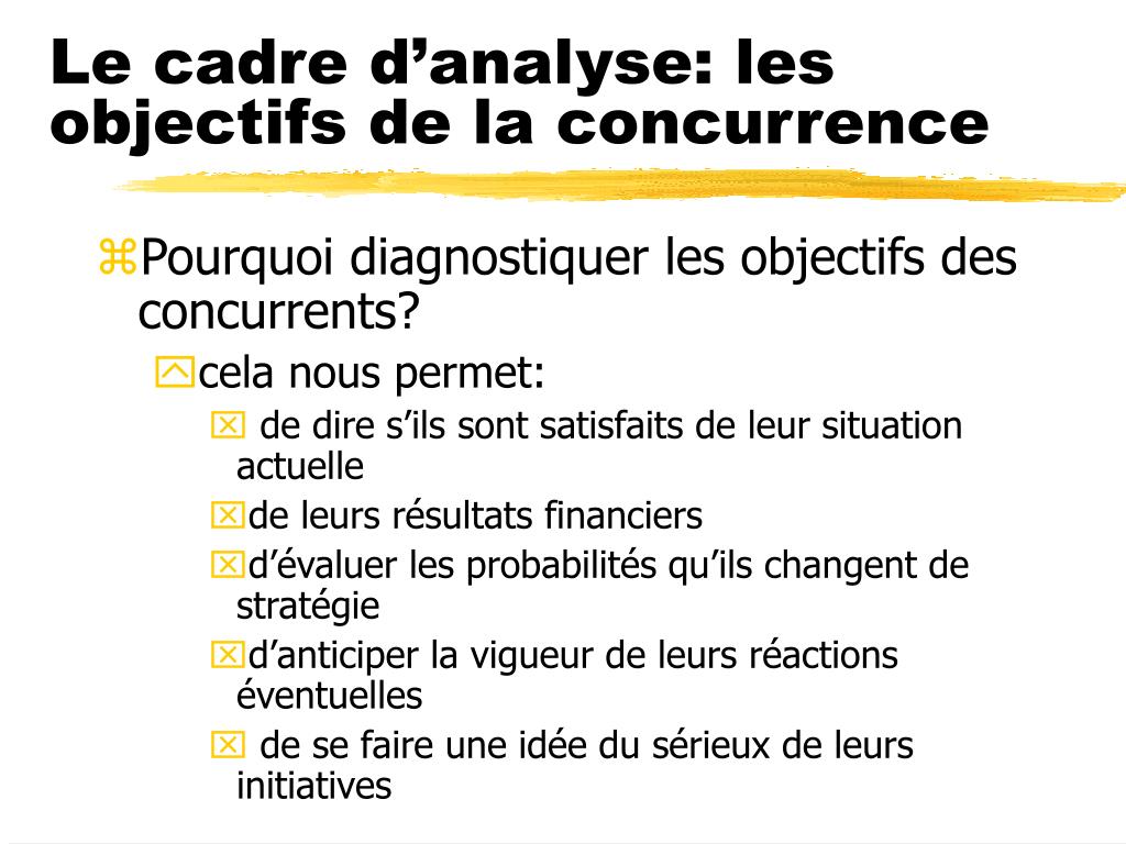 PPT - Le cadre d’analyse de la concurrence PowerPoint Presentation ...