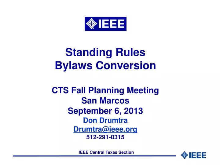 PPT - Standing Rules PowerPoint Presentation, free download - ID:7002145