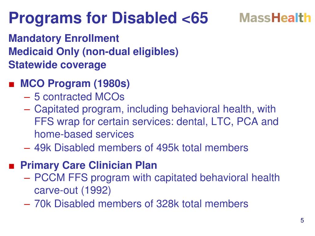 PPT - MassHealth Managed Care for Older Members and Members with ...