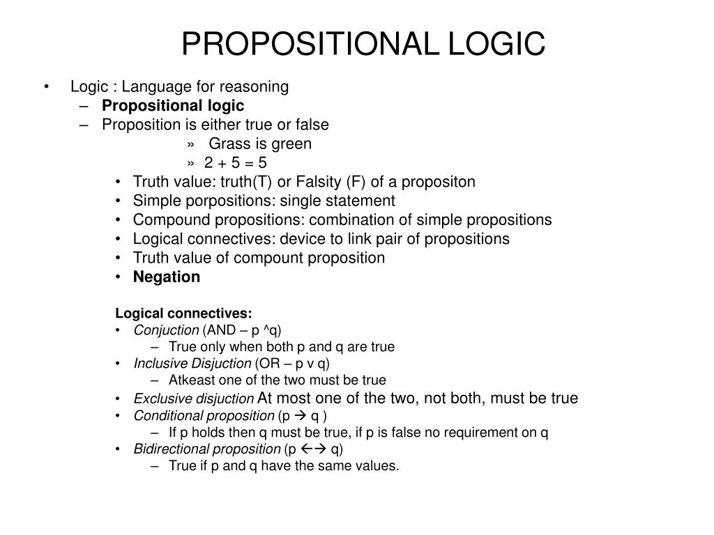 PPT - PROPOSITIONAL LOGIC PowerPoint Presentation, free download - ID ... PPT - PROPOSITIONAL LOGIC PowerPoint Presentation, free download - ID ...