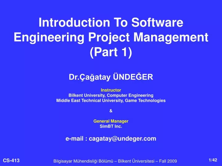PPT - Introduction To Software Engineering Project Management (Part 1 ...