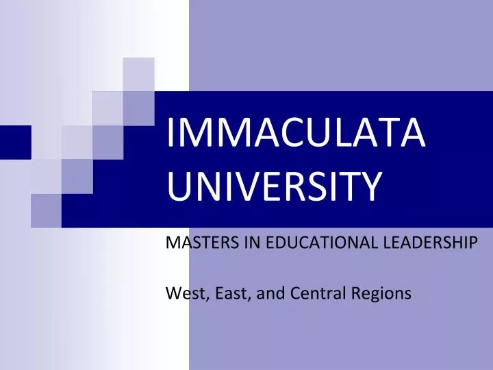 PPT - IMMACULATA UNIVERSITY PowerPoint Presentation, free download - ID ...