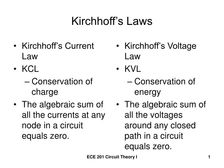 PPT - Kirchhoff’s Laws PowerPoint Presentation, free download - ID:7004604