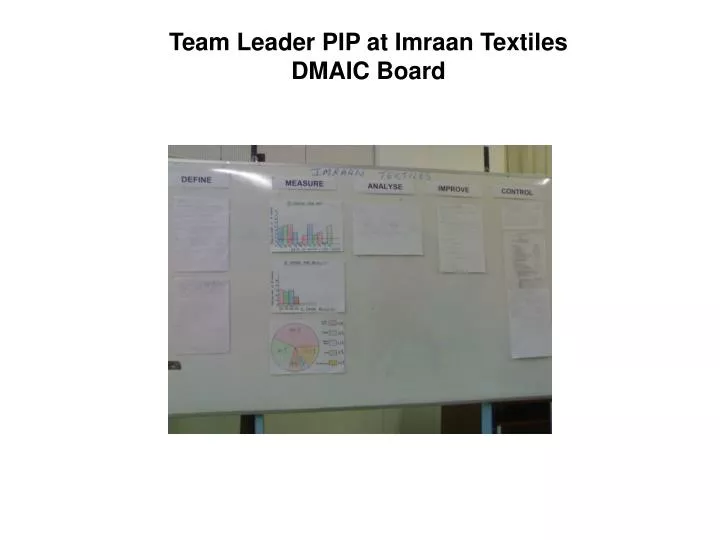 PPT - Team Leader PIP at Imraan Textiles DMAIC Board PowerPoint ...