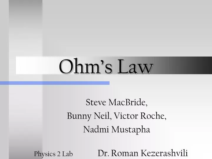 PPT - Ohm’s Law PowerPoint Presentation, free download - ID:7007334