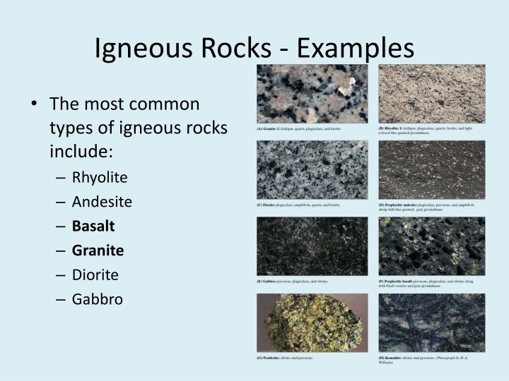 Intrusive Igneous Rocks List