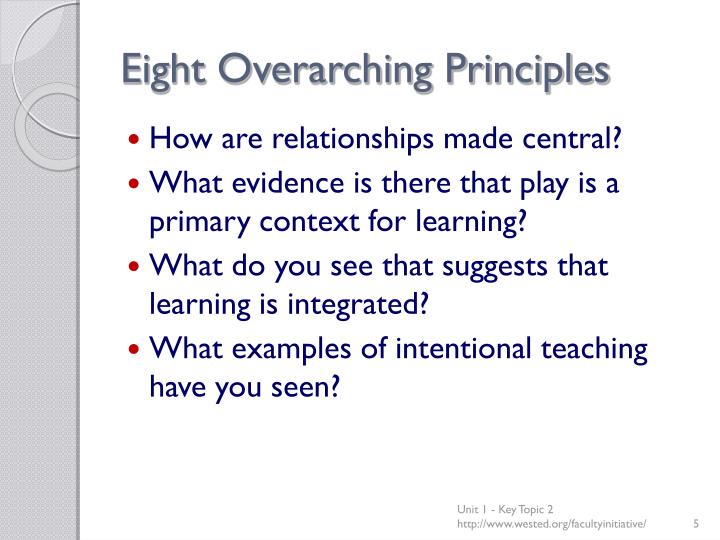 PPT - Getting to Know the Eight Overarching Principles PowerPoint ...
