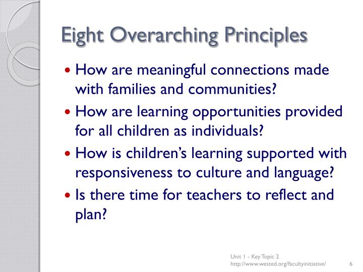 PPT - Getting to Know the Eight Overarching Principles PowerPoint ...