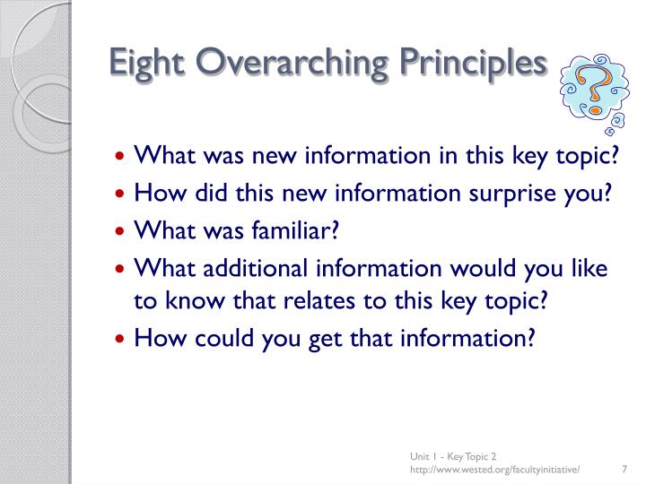 PPT - Getting to Know the Eight Overarching Principles PowerPoint ...