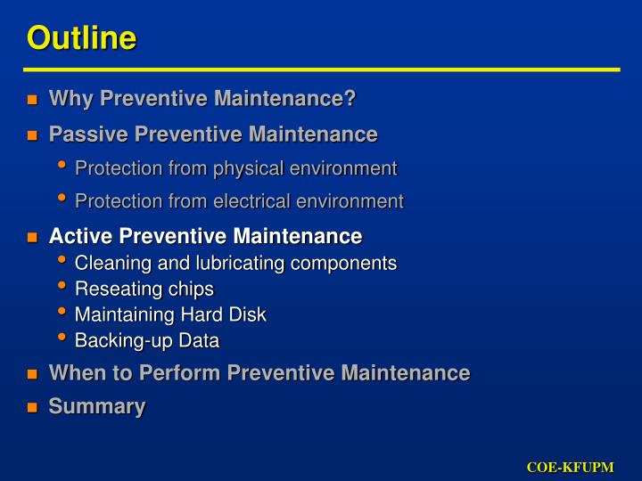 PPT - Preventive Maintenance PowerPoint Presentation - ID:7008363