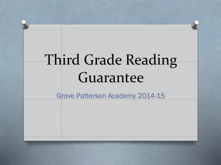 PPT - Third Grade Reading Guarantee PowerPoint Presentation, free ...
