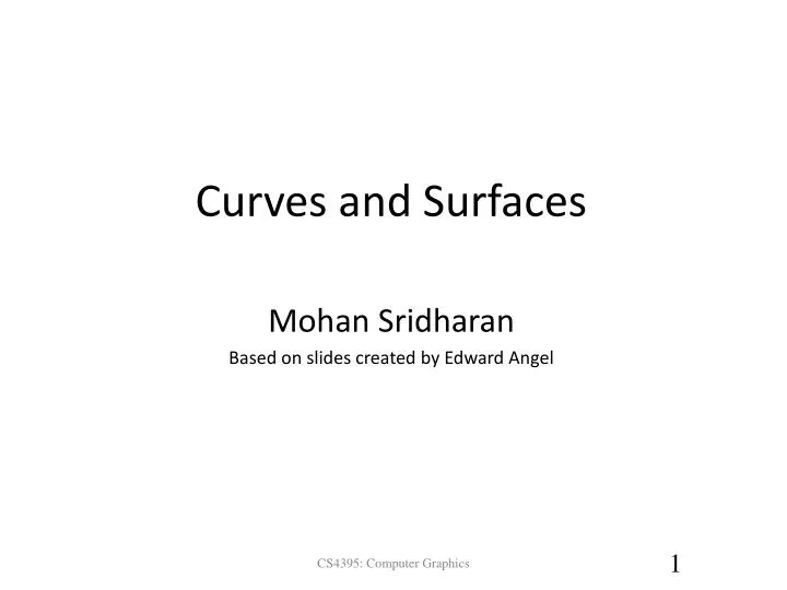 PPT - Curves and Surfaces PowerPoint Presentation, free download - ID ...