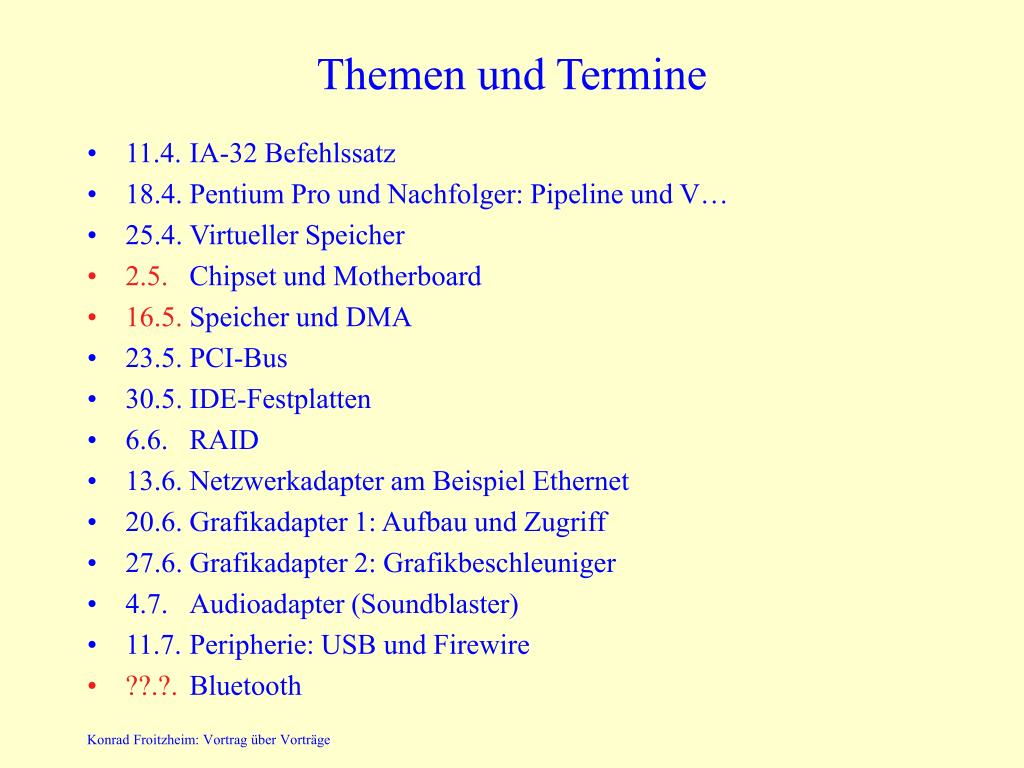 PPT - Seminar Rechnerarchitektur am Beispiel der Wintel PCs PowerPoint ...