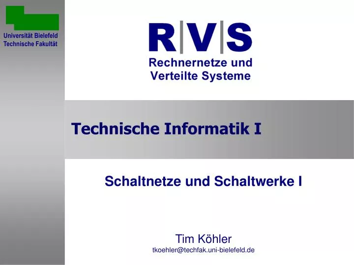 PPT - Technische Informatik I PowerPoint Presentation, free download ...