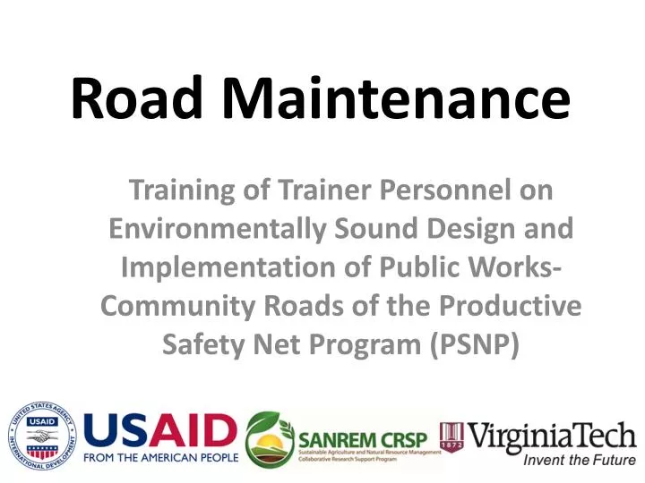 PPT - Road Maintenance PowerPoint Presentation, free download - ID:7011933