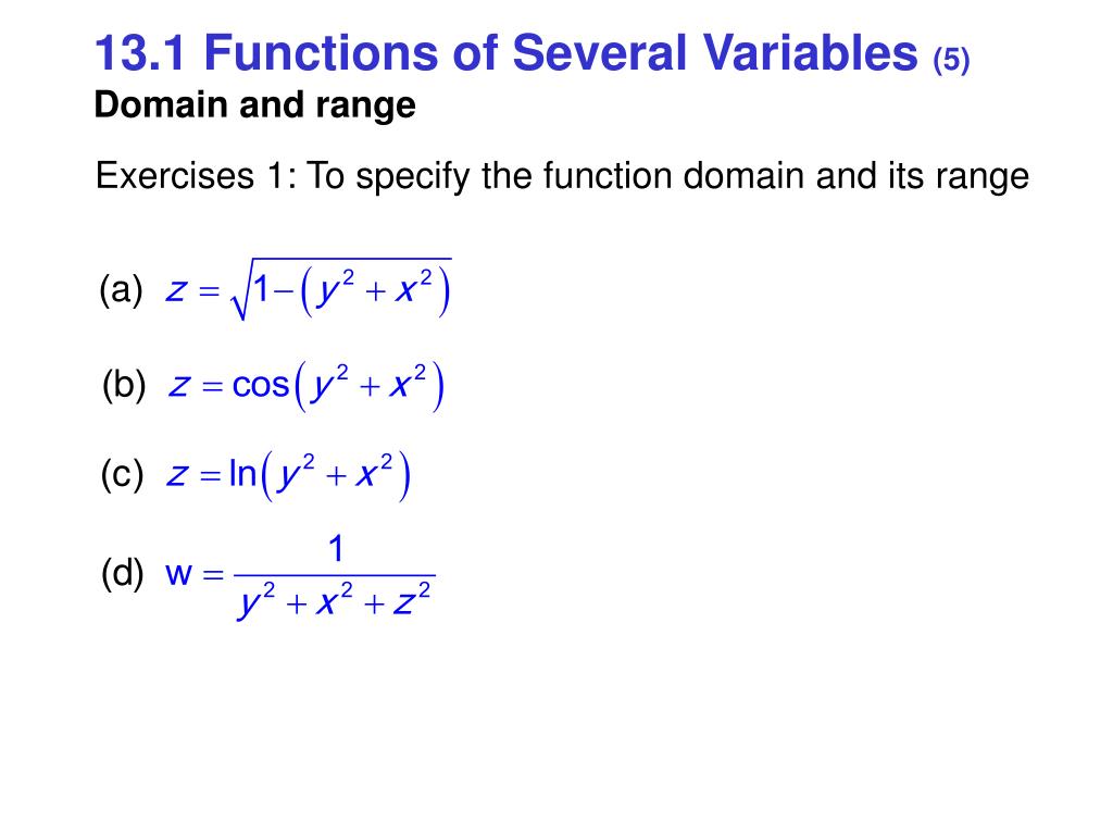 Ppt Multivariable Functions Of Several Their Derivatives Powerpoint