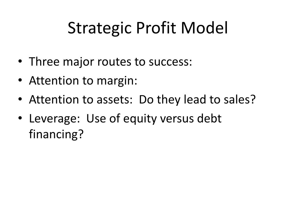 Ppt Financial Performance And The Strategic Profit Model Powerpoint