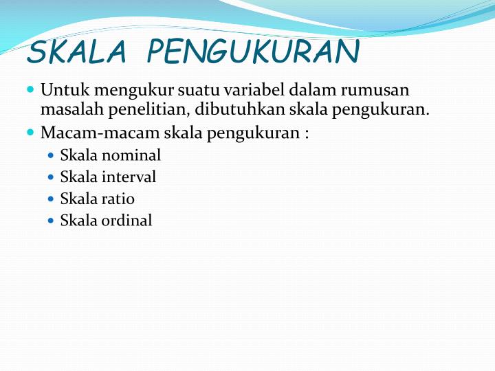 PPT - SKALA PENGUKURAN PowerPoint Presentation - ID:7013330