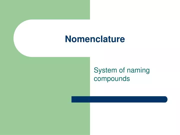 PPT - Nomenclature PowerPoint Presentation, free download - ID:7013882