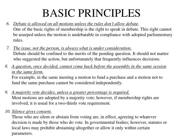 PPT - PARLIAMENTARY PROCEDURE PowerPoint Presentation - ID:7015365