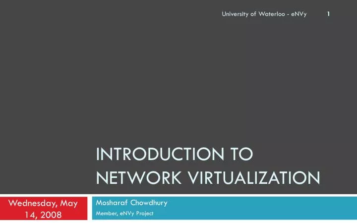 PPT - Introduction to Network Virtualization PowerPoint Presentation ...