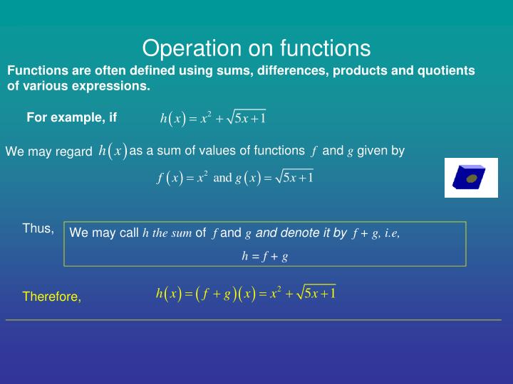 PPT - Objectives 1. Compute operations on functions PowerPoint ...
