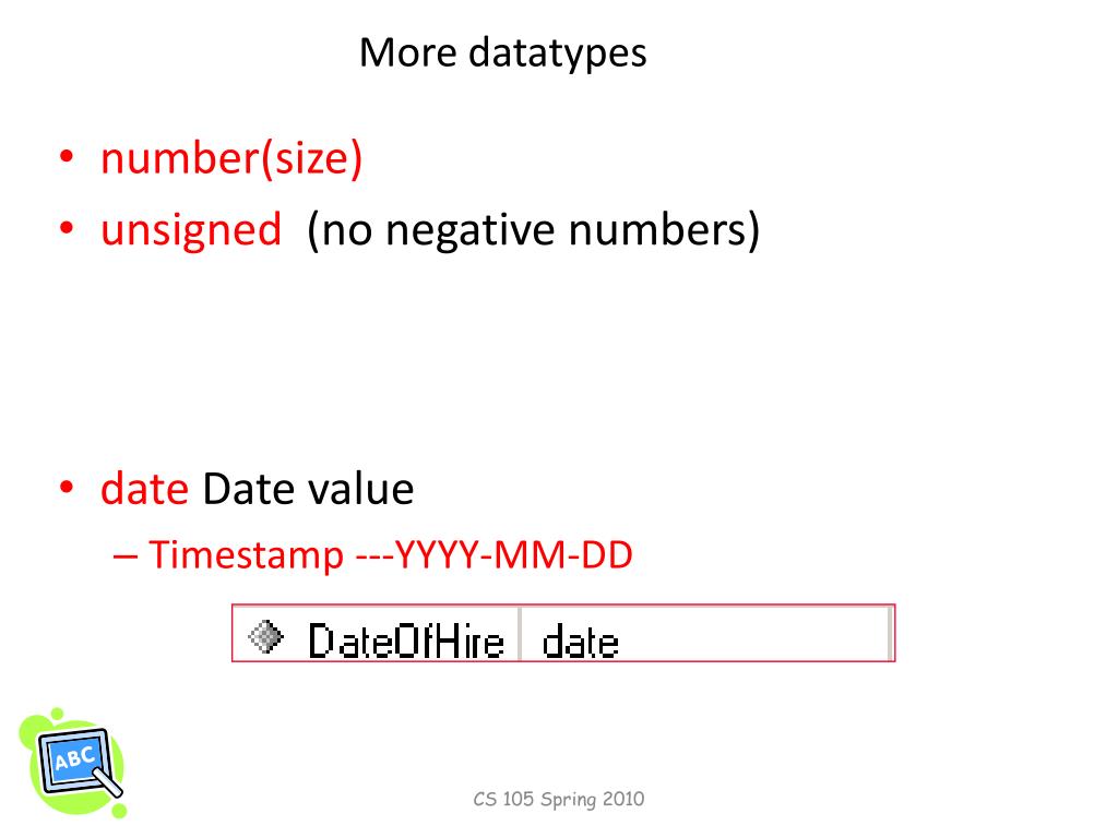Ppt Creating Tables Setting Constraints And Datatypes Powerpoint Presentation Id7019243