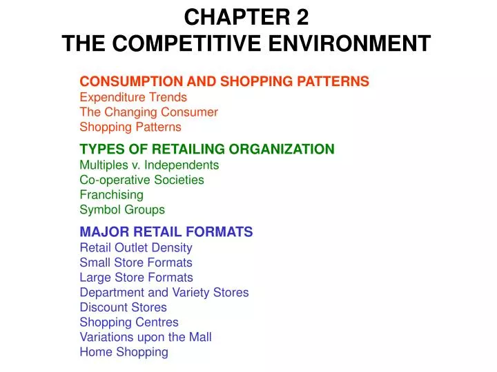 PPT - CHAPTER 2 THE COMPETITIVE ENVIRONMENT PowerPoint Presentation ...