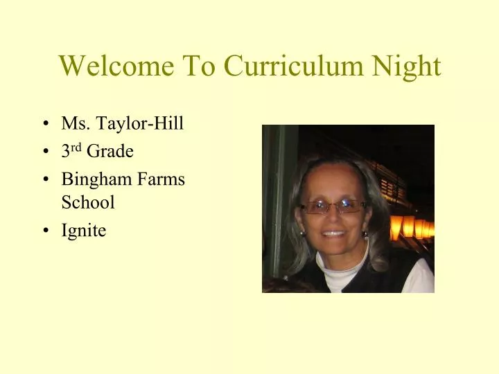 PPT - Welcome To Curriculum Night PowerPoint Presentation, free ...