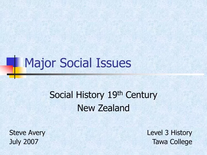 PPT - Major Social Issues PowerPoint Presentation, free download - ID ...