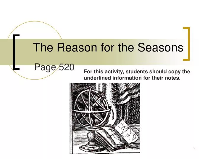 PPT - The Reason for the Seasons PowerPoint Presentation, free download ...
