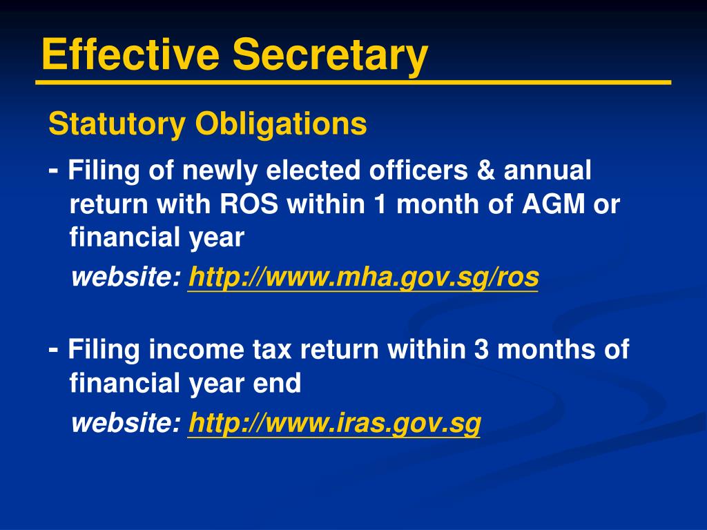 PPT - DUTIES & RESPONSIBILITIES OF CLUB SECRETARIES PowerPoint ...