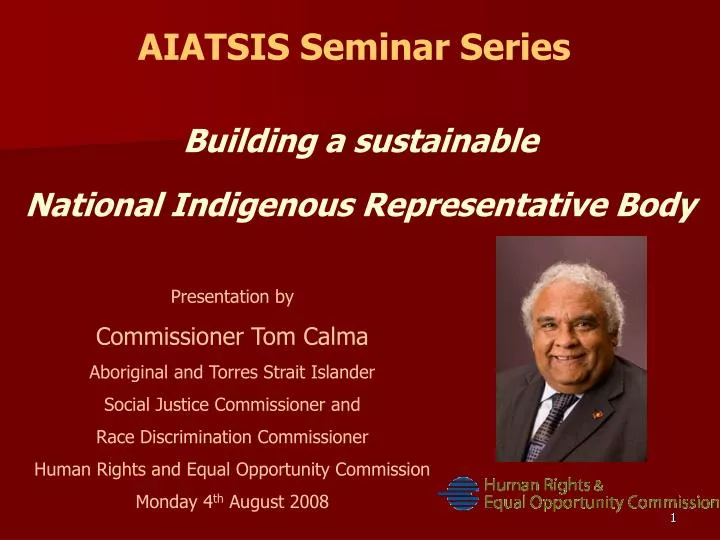 PPT - AIATSIS Seminar Series PowerPoint Presentation, free download ...