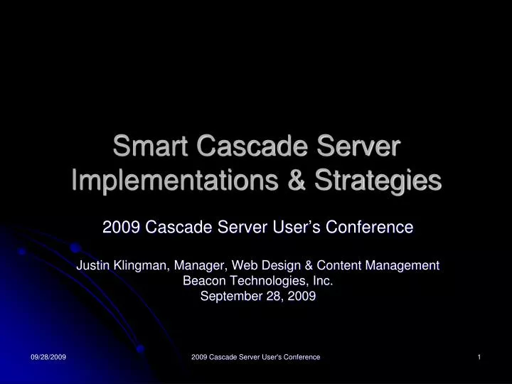 PPT - Smart Cascade Server Implementations & Strategies PowerPoint ...