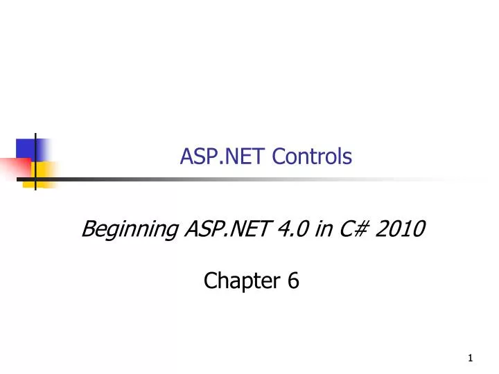 PPT - ASP.NET Controls PowerPoint Presentation, free download - ID:7026636